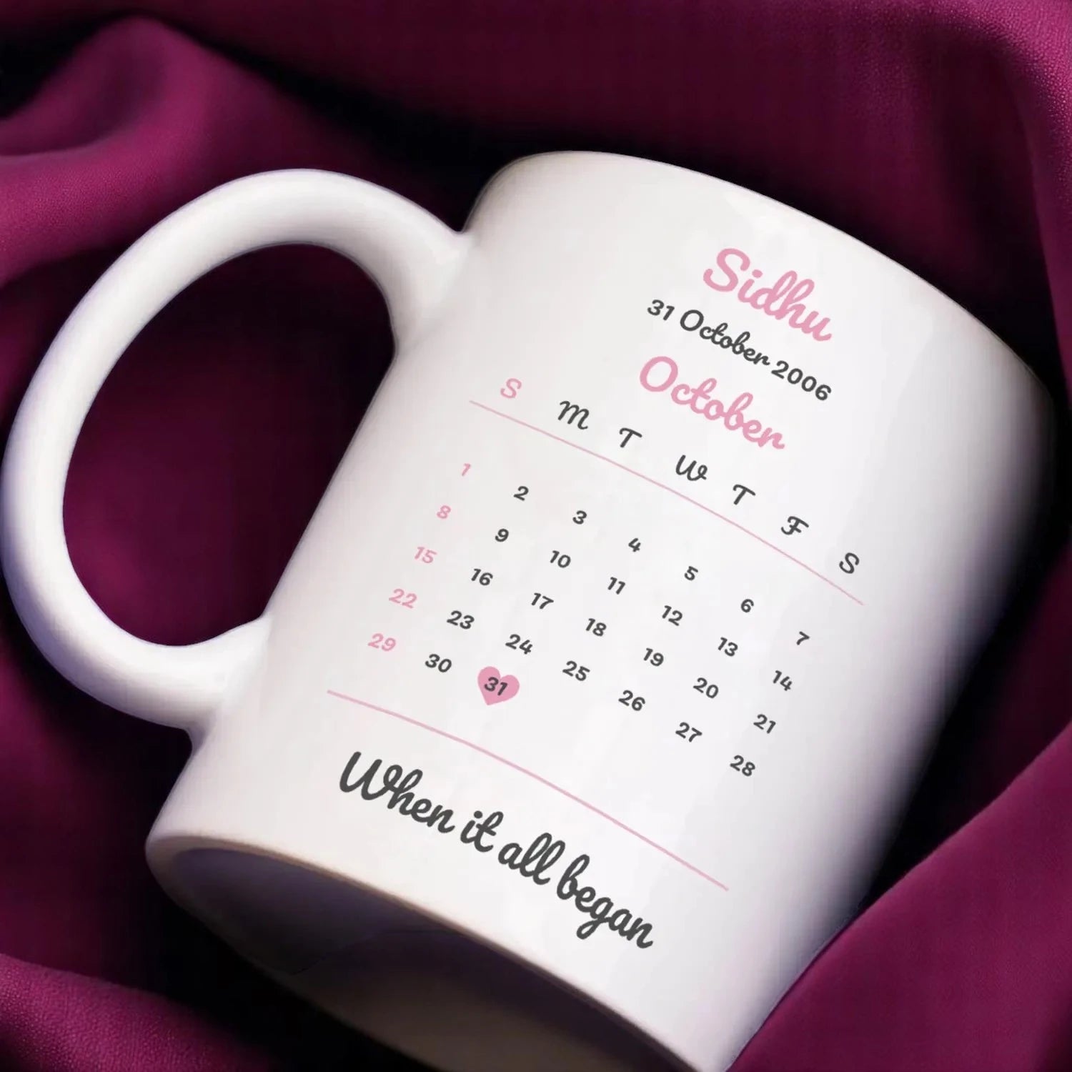 Personalized Calendar Mug – The Cover Lounge