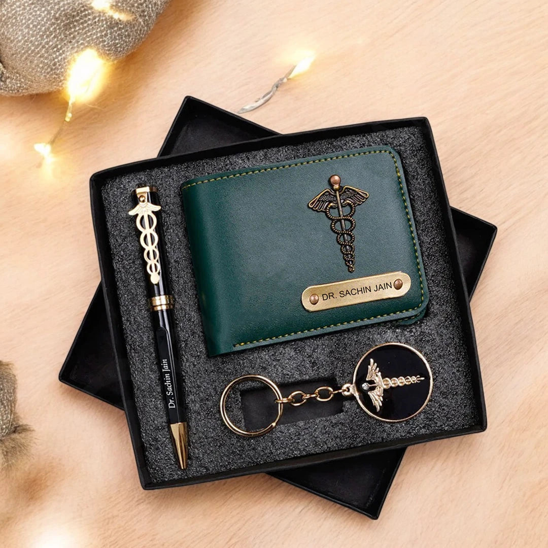 Personalized Wallet, Pen & Keychain for Doctor – The Cover Lounge